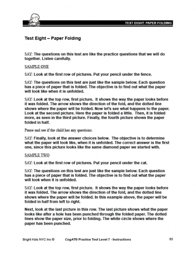 CogAT Form 7 Practice Test - Level 7 (1st Grade) – Bright Kids Publications